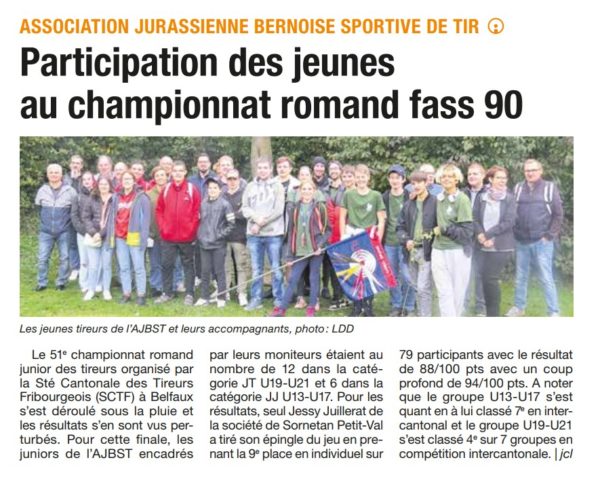 Championnat romand Fass 90 - Association Jurassienne Bernoise Sportive ...